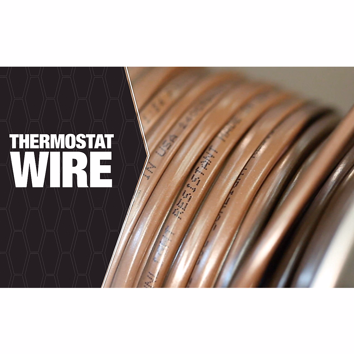 Southwire 64170422 18/7 Solid Copper Class 2 Power-Limited Thermostat Wire; 50 feet ; Brown