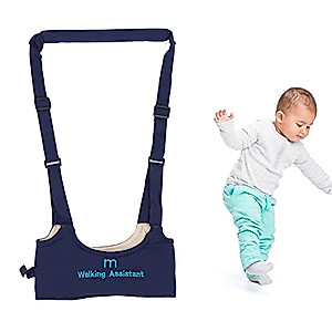 Baby Walking Harness, Adjustable Comfortable Breathable Anti Lost Baby Girl Walker for Infant Child Activity(Navy Blue)