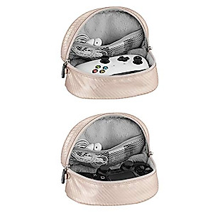 GEEKRIA Gaming Controllers Case Compatible with PlayStation 5, PS5, PS4, Dual Sense Edge, Series x, Google Stadia, Cyberpunk Xbox Luna Wireless Controllers Travel Bag Portable Protector (Gold)