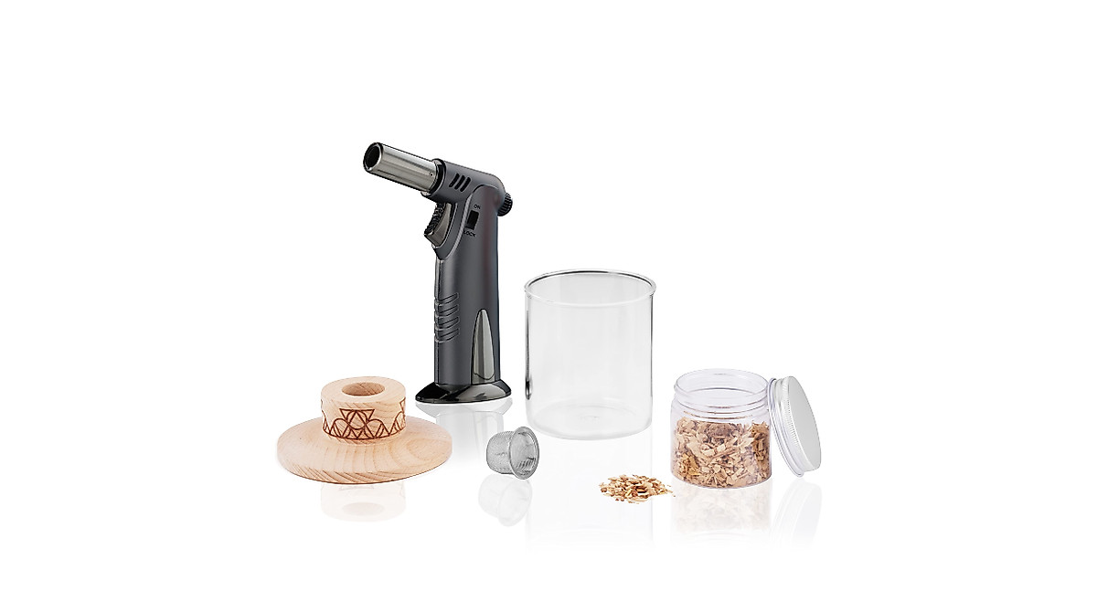 Viski Alchemi Single Serve Smoke Cocktail Kit with Glass and Torch ...