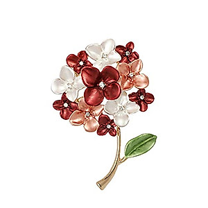 Enamel Purple Lilac Flower Brooches Women Collar Hydrangea Weddings Brooch Pins