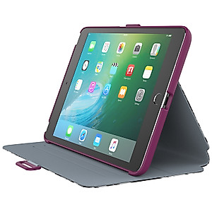 Speck Products StyleFolio Case and Stand for iPad Mini 4, Vintage Bouquet/Nickel Grey/Boysenberry Purple