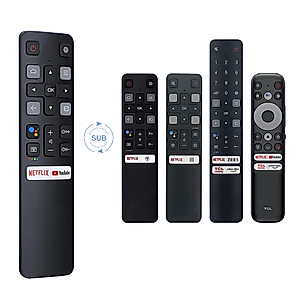 New Replacement TCL Remote Control (RC802V FNR1) for All TCL Android 4K UHD Smart TV Without Voice Function