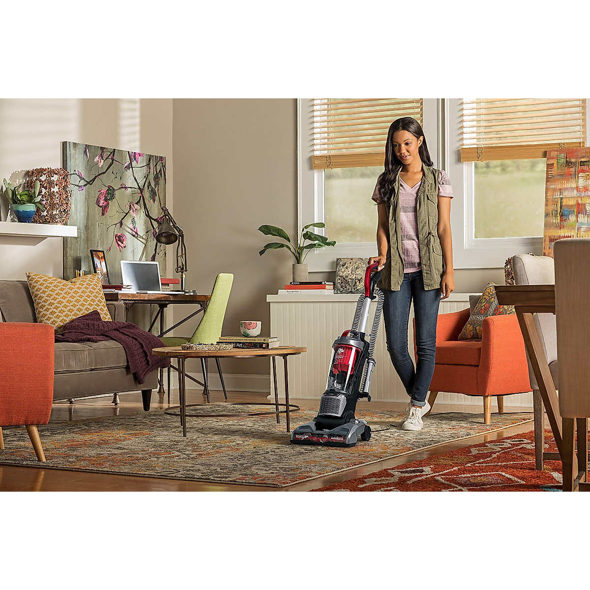 Dirt Devil Endura Max Upright Bagless Vacuum Cleaner for Carpet and Hard Floor, Powerful, Lightweight, Corded Vacuum Cleaners for Home Use