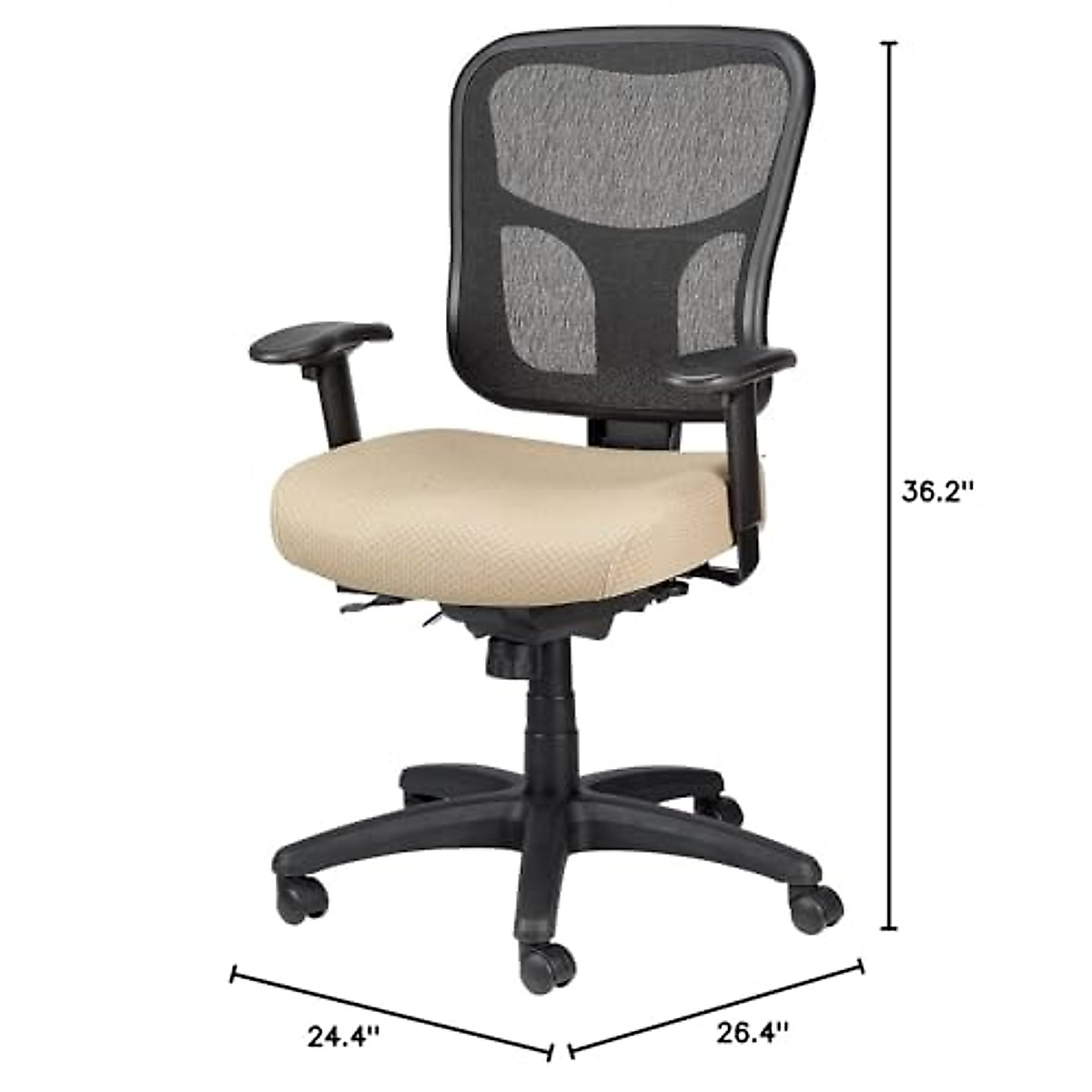 Tempur-Pedic TP8000 Ergonomic Mesh Mid-Back Task Chair, Beige