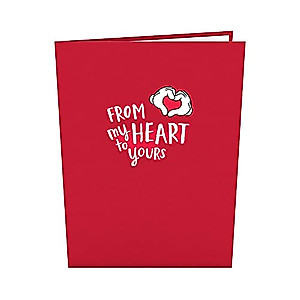 Lovepop Disney's Mickey & Minnie Heart to Heart Pop Up Card, 5x7-3D Greeting Card, Pop Up Card for Mom, Anniversary Card for Wife, Love Card, Thinking of You