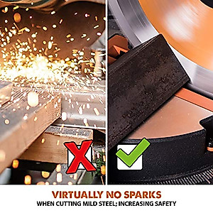 Evolution Power Tools R255SMS+ PLUS 10-Inch Sliding Miter Saw Plus Multi-Material Multi-Purpose Cutting Cuts Metal, Plastic, Wood & More 0˚ - 45˚ Bevel & 50˚ - 50˚ Miter Angles TCT Blade Included