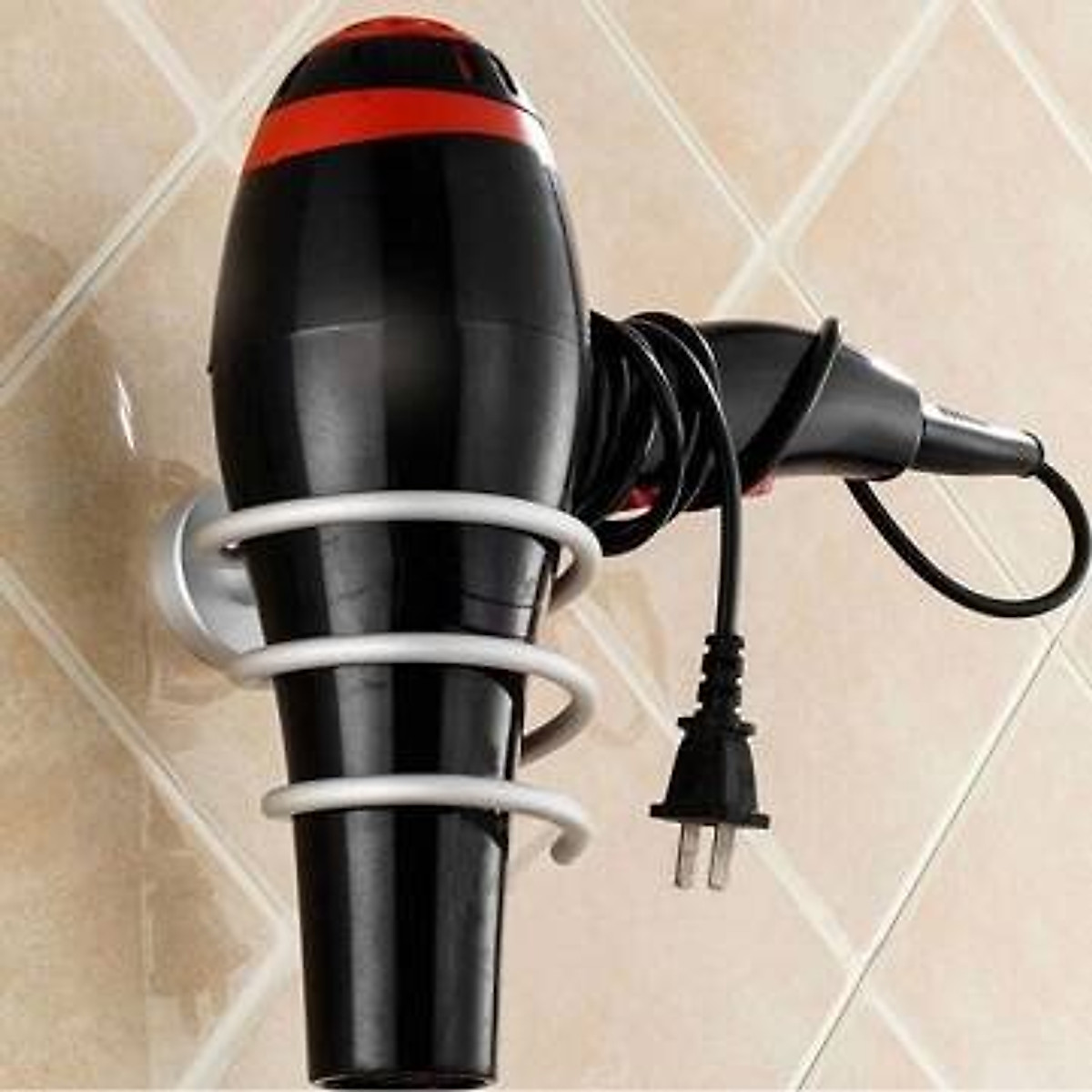 Aluminium Bathroom Wall-mounted Hair Dryer Storage Holder