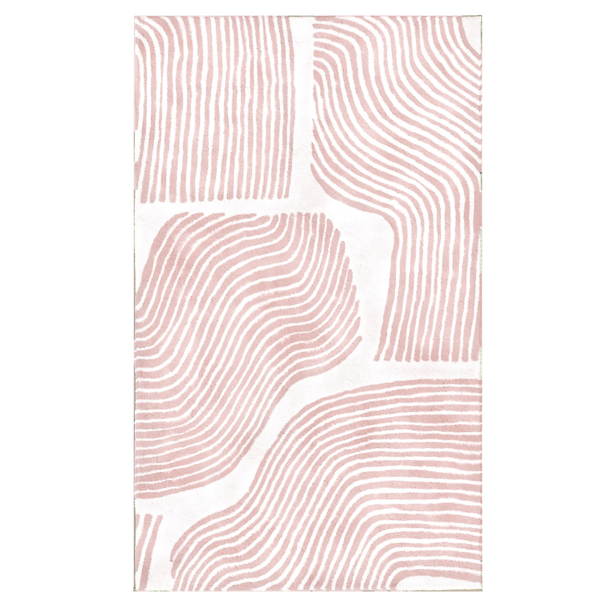 ODIKA Zen Garden Area Rug - Ultra Soft Area Rug 3x5, Non Slip, Stain Resistant Living Room Rug, Washable Area Rugs for Living Room, Rugs for Bedroom (Pink, 3x5)