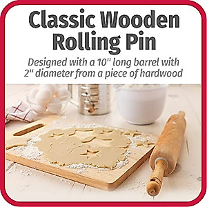 Goodcook 05717000817 Good Cook Classic Wood Rolling Pin, 1,23830