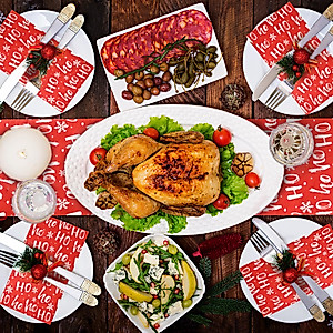 PerKoop 200 Pcs Christmas Guest Napkins Bulk Christmas Disposable Hand Towels Decorative Red Xmas Snowflake Paper Napkins for Winter Holiday Xmas Party Kitchen Bathroom Home Dinners