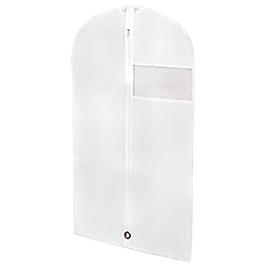 Kids Garment Bag 2 Pack, 30inch x 18inch White Breathable Clothes Cover for Baby Toddler and Child Garment Bag for Kids suit, Kids Garment Bags For Travel,WB1