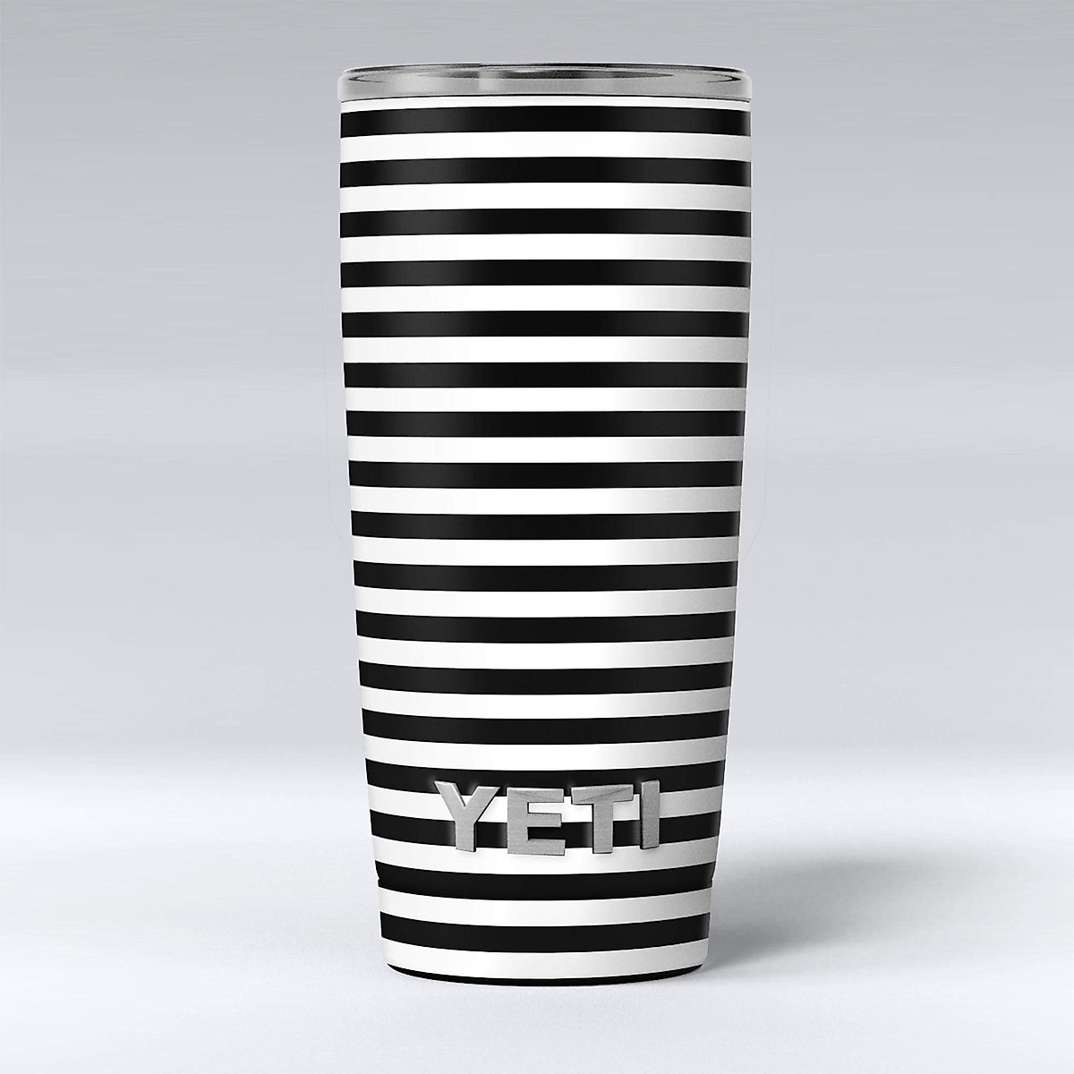 Design Skinz Slate Black Bold Hoizontal Lines - Skin Decal Vinyl Wrap Kit Compatible with The Yeti Rambler Cooler Tumbler Cups
