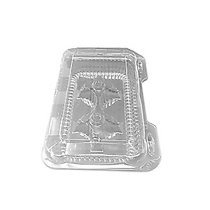 Mr Miracle 6 Compartment for Standard Cupcakes or Small Muffins. Clear Clamshell Container. Cupcake Slots are 2.5 x 2.5 inches. Container itself is 2.5 Inches Tall. Pack of 10