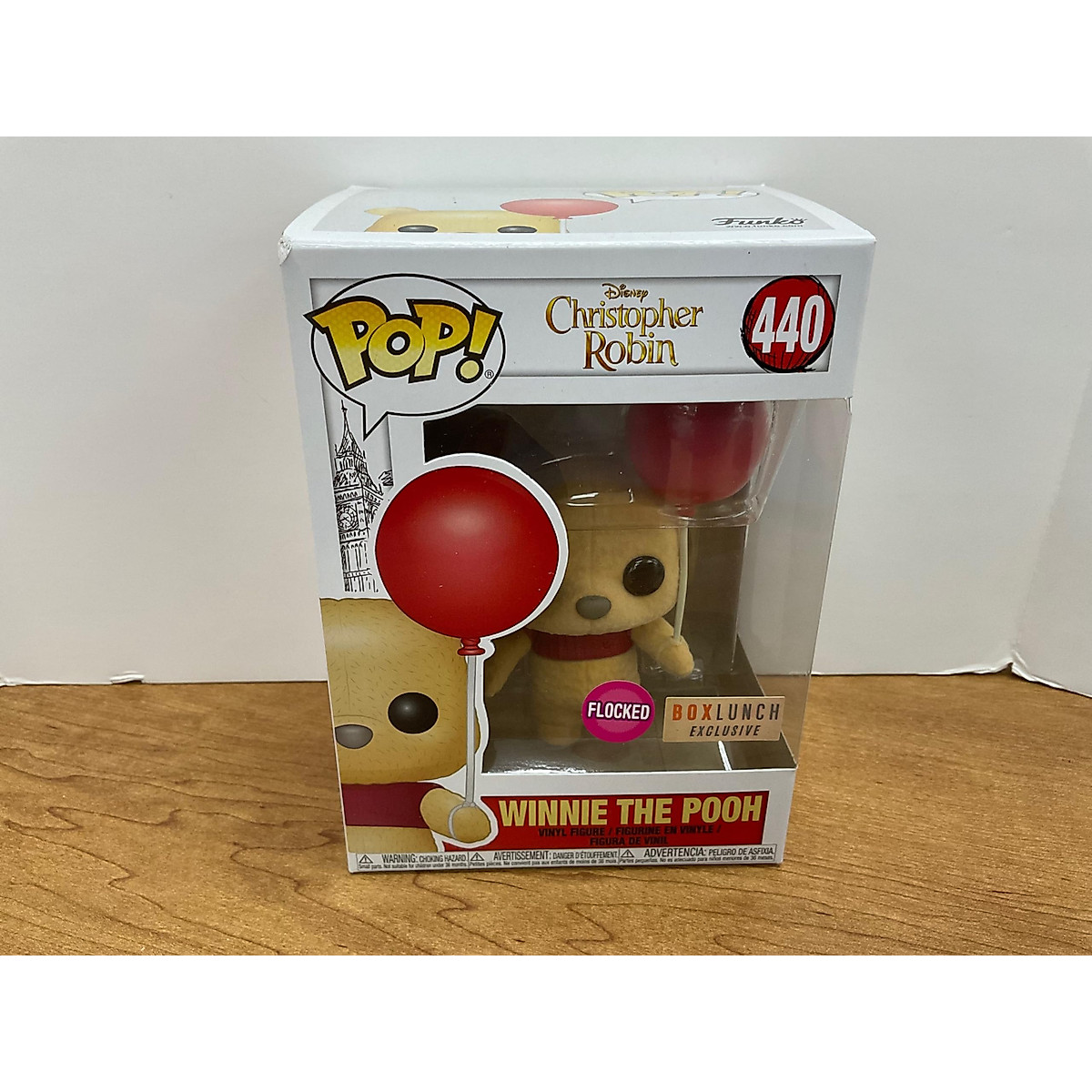 Funko POP! Disney: Christopher Robin - Winnie The Pooh [With Red Balloon - Flocked] # 440 - BoxLunch Exclusive!