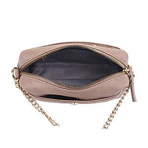 SG SUGU Triple Compartment Lightweight Small Crossbody Bag Shoulder Bag with Adjustable Strap - TP