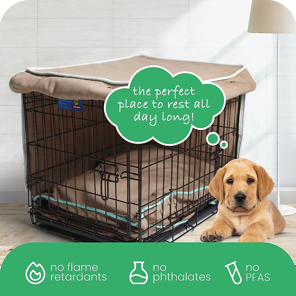 Molly Mutt Wild Horses Dog Crate Cover, 100% Cotton Canvas Cover with 2 Roll-Up Panels, Ideal for Dog or Cat Crate, Durable, Washable, and Free of Harmful Chemicals, 36" x 24" x 27"