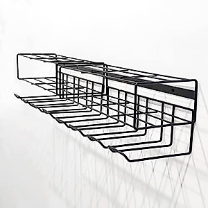 LULARINE 2 Pack Heavy Duty Wall Mounted Power Tool Organizer Floating Tool Shelf Storage Rack and Power Tool Holder
