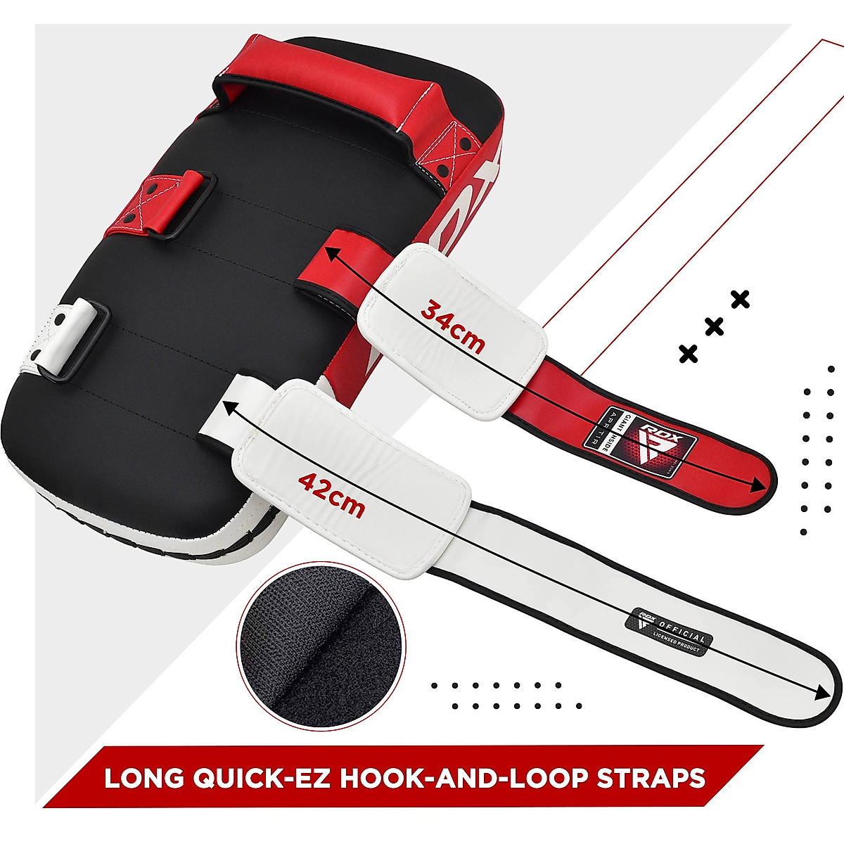 RDX Muay Thai Pad for Training, Curved Kickboxing kicking strike Shield, Coaching Kick Boxing, MMA, Martial Arts, Karate, Taekwondo, Punching, Foot, Knee and Elbow Target (One Pad Only)