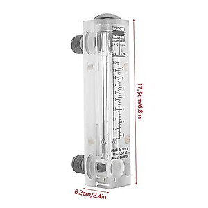 Water Meter Water Flow Meter Flow Meter Water Flow Meter for Rv Flow Sensor,Panel Type Glass Liquid Flowmetre Water Flow Measuring Meter 0.2-2GPM/1-7LPM