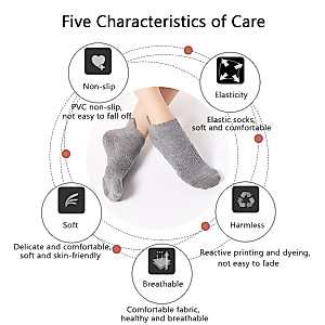 Amstt 4 Pairs Grip Socks for Womens Pilates Barre, Dance, Pilates, Yoga Non-Slip Socks (4 Pair Black)
