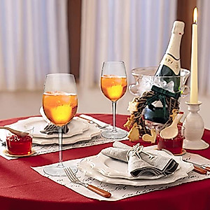 ZEAYEA Set of 4 Red Wine Glasses, 12 oz Tritan Champagne Glasses With Stem, Unbreakable Wine Goblets, BPA-free Plastic Drink Glasses for Party Holiday Wedding Picnic Gift, Dishwasher Safe