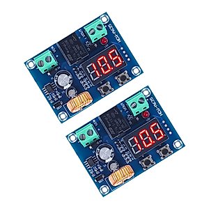 2 PCS Low Voltage Cutoff, Icstation DC 12V-36V Low Voltage Disconnect 20A Over Discharge Protection Low Voltage Protector Disconnect Switch Module for Lead Acid Lithium Battery Solar Panel Light