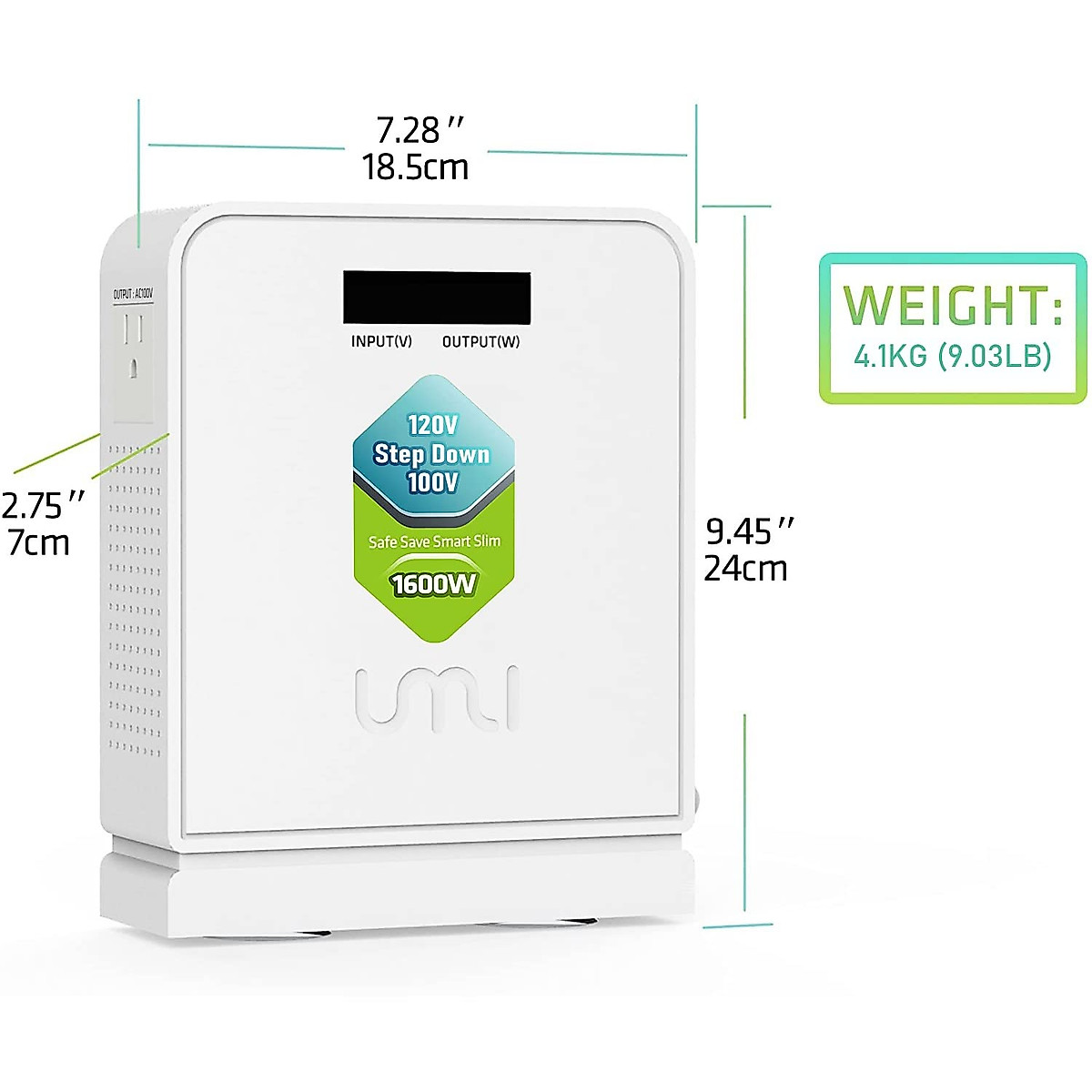 120V to 100V Voltage Converter 1600watts Step Down toroidal Voltage Converter for Japan appliances Used in US［CE, CQC Certified］