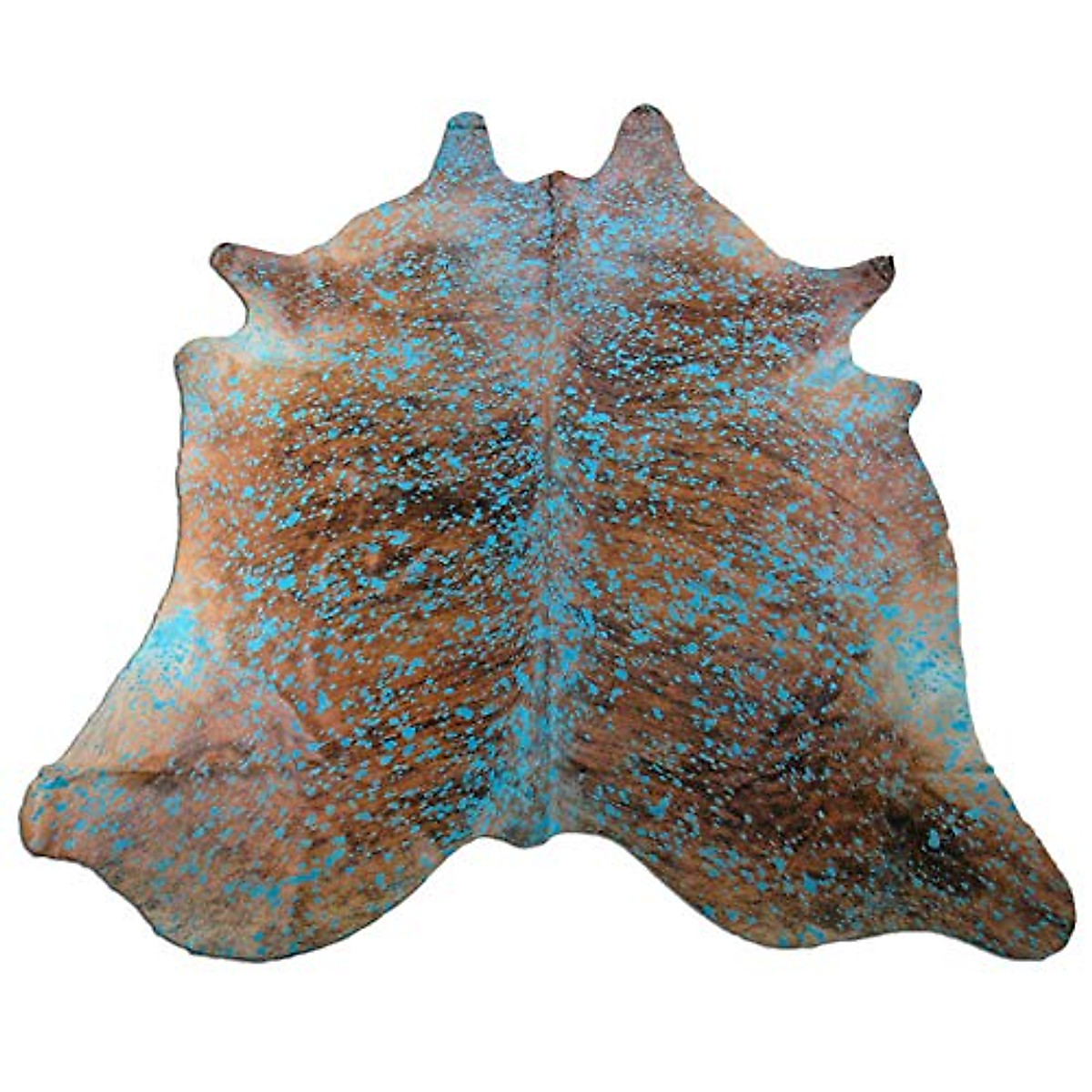 Deluxe Cowhides - Cowhide Area Rug - Turquoise Cowhide Approx 8X7 feet or 244X213cm