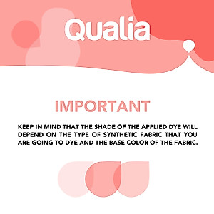 Qualia Synthetic Fabric Dye, Easy to Use, Perfect for Synthetic Fabrics: Polyester, Spandex, Nylon, and More, Ultra-Concentrated Colors for Vibrant Results, Coral Pink, 1 Pack