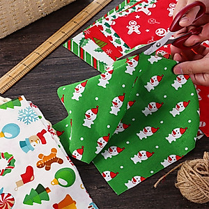 12 Pieces 11.8 x 11.8 Inches Christmas Fabric Bundles Multi-Color Fabric Patchwork Christmas Tree Fat Quarters for DIY Craft Christmas DIY Quilting