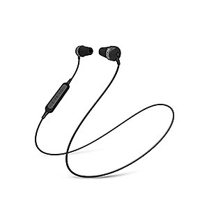 Koss The Plug Wireless Bluetooth In-Ear Buds, In-Line Microphone and Remote, Noise Isolating Memory Foam Cushions, Black