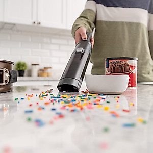 IRIS USA Handheld Vacuum with Fast Charging Battery, Home Office or Car, Portable Lightweight Cleaner with Powerful Suction, Washable Dust Cup, Gray