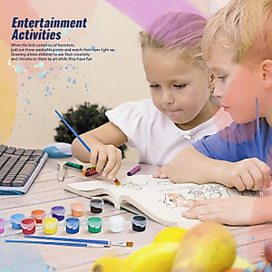 WYOMER 12 Sets(168 PCS) Acrylic Paint Set, 12 Colors Water Paint with Brushes, Washable Paint Sets for Home, Classroom and Birthday or Art Party(24 Brushes)