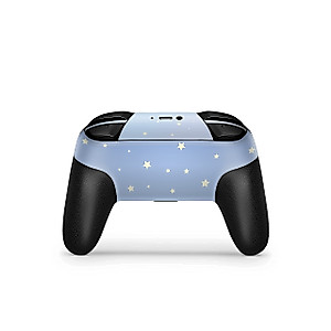 Tacky design Bundle Clouds Skin for Nintendo Switch & Clouds Skin for Pro Controller Set, Pastel Starry Blue Sky Vinyl 3m Stickers Moon Full wrap Cover