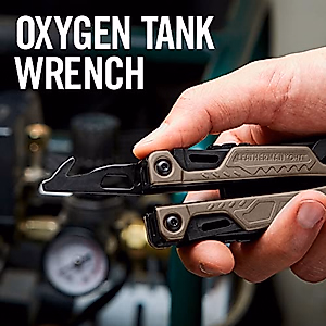 LEATHERMAN, OHT One Handed Multitool with Spring-Loaded Pliers and Strap Cutter, Coyote Tan with MOLLE Black Sheath