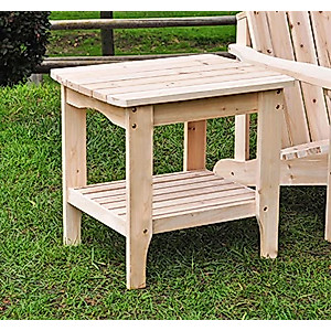 Shine Company 4103N Long Island Rectangular Patio Side Table – Natural