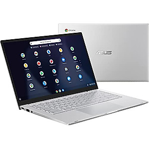 ASUS Chromebook C425 14" FHD Laptop Computer, Intel Core m3-8100Y up to 3.4GHz, 8GB RAM, 64GB eMMC, 802.11AC WiFi, Bluetooth, Backlit Keyboard, Silver, Chrome OS, BROAG USB Extension Cable
