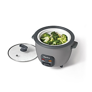 Starfrit Electric Rice Cooker - 10 Cups - Steamer Basket, Measuring Cup & Service Spoon - 400W - Makes Perfect Rice!