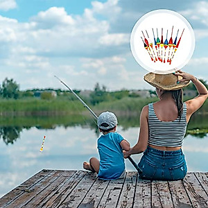 GAFOKI Accessories Remind Gear Angling Crappie Walleyes Oval Pattern Buoy Tackle Line Trout Tackles Outdoor Foam Bass for Floats Bite Tool Bobbers and Fish Balsa Fishing Mixed Stick