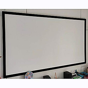135" Projector Screen 16:9, Aluminum Fixed Frame Portable Projection Screen for 4K 3D 1080P HD, Manual Projector Screen Pull Down Wrinkle-Free Design for Indoor Outdoor Home Theater Office