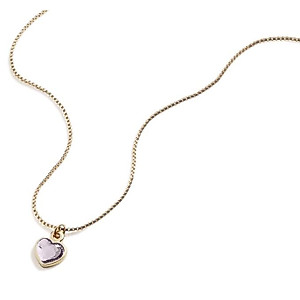 Alex and Ani Birthstones Adjustable Necklace for Women, June, Pink Light Amethyst Crystal Infusion Heart Pendant, Shiny Gold Finish, 16.5 to 18.5 in