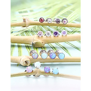 Jenxnjsjo Lip Rings Cartilage Earring 16g 6/8/10mm Medusa Monroe Ashley Labret Surgical Steel Flat Back Tragus Helix Conch Piercing Jewelry Earrings for Women Men