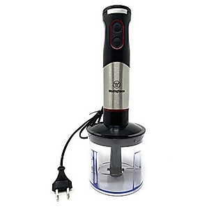 Westinghouse 220 Volt Hand Blender 1000W - 3 in 1 Hand blender includes blending shaft, 500 ml chopper bowl, 700 ml beaker and whisk-220V 240V (Not For Use In USA)
