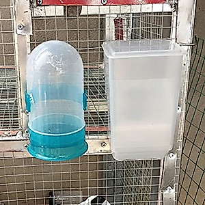 Automatic Pigeon Bird Feeder -Parrot Feeder Cage Accessories Supplies for Parakeet Canary Cockatiel Finch