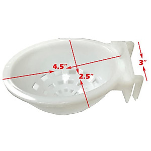 Lot of 4 Plastic Nest Pans with Cage Hook for Bird Canary Finch Aviary Lovebird Budgie Parakeet