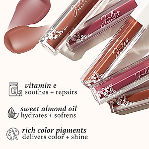 Julep So Plush Hydrating Lip Gloss - Vibes - High-Shine Hydrating Lightweight Lip Color - Non-Sticky Formula - Vitamin E Soothes and Repairs Lips