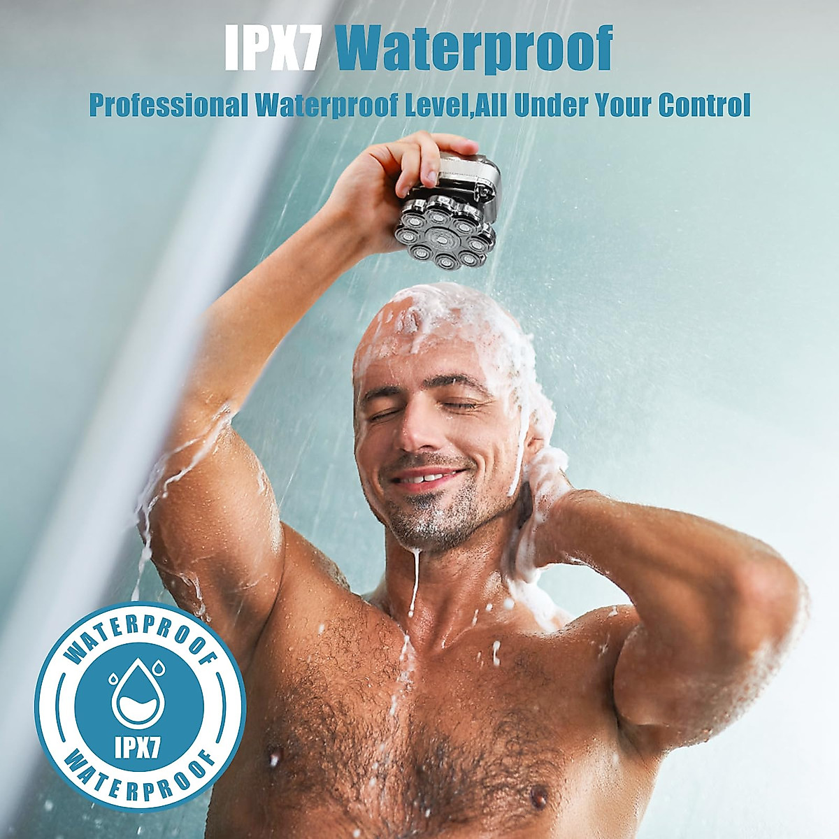 aboutool 9D Head Shavers for Bald Men, 5-in-1 Men Grooming Kit,Anti-Pinch Electric Razor for Men, IPX7 Waterproof Rotary Shaver and Rechargeable Electric Shavers for Men, LED Display, 0.0353 Ounce