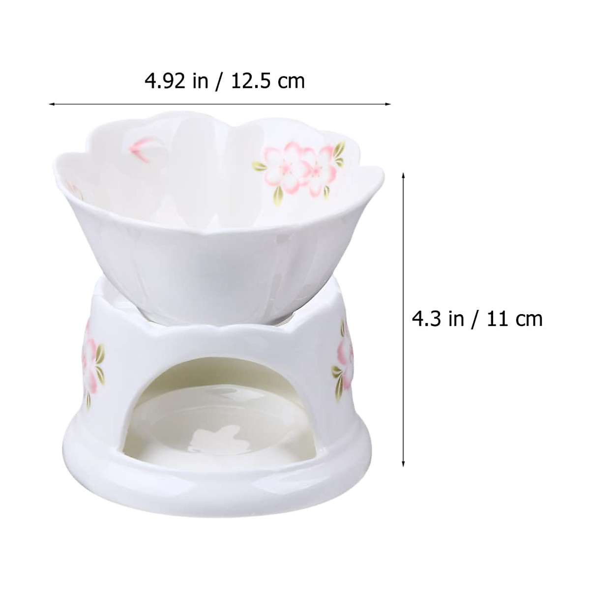 Hemoton Household Chocolate Fondue 1 Set Chocolate Melting Pot Ice Cream Ceramics Gadgets White Chocolate Melting Stove