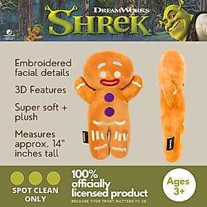Franco Shrek The Gingerbread Man Holiday & Christmas Bedding Super Soft Plush Cuddle Pillow Buddy, (Officially Licensed Product)